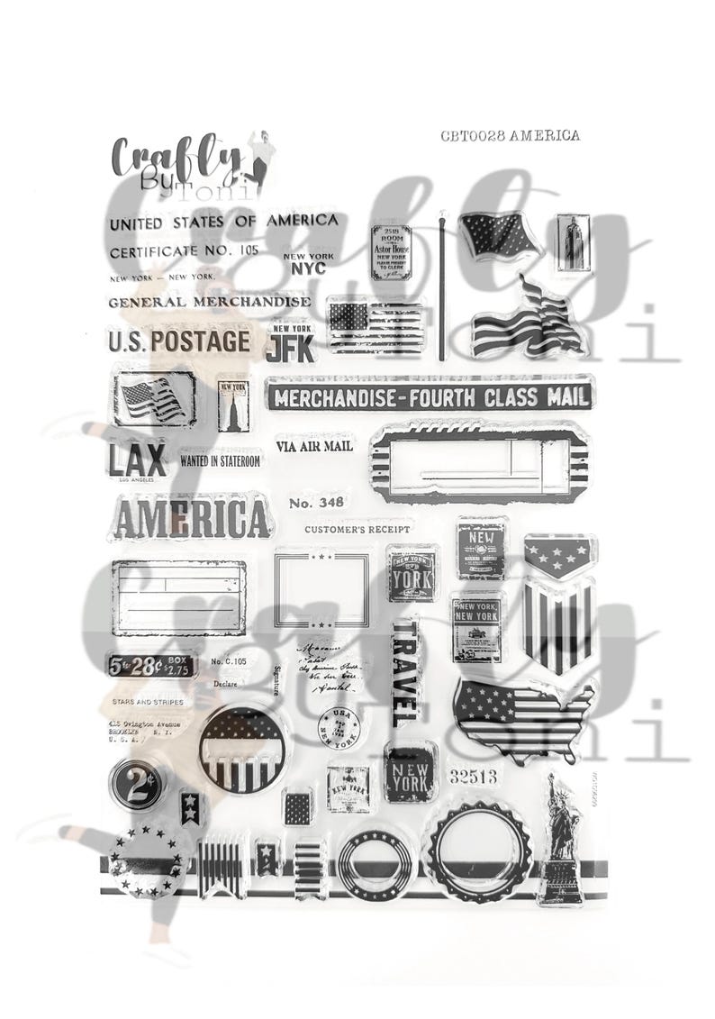 Crafty by Toni America A5 Stamp Set CBT0028 - Etsy