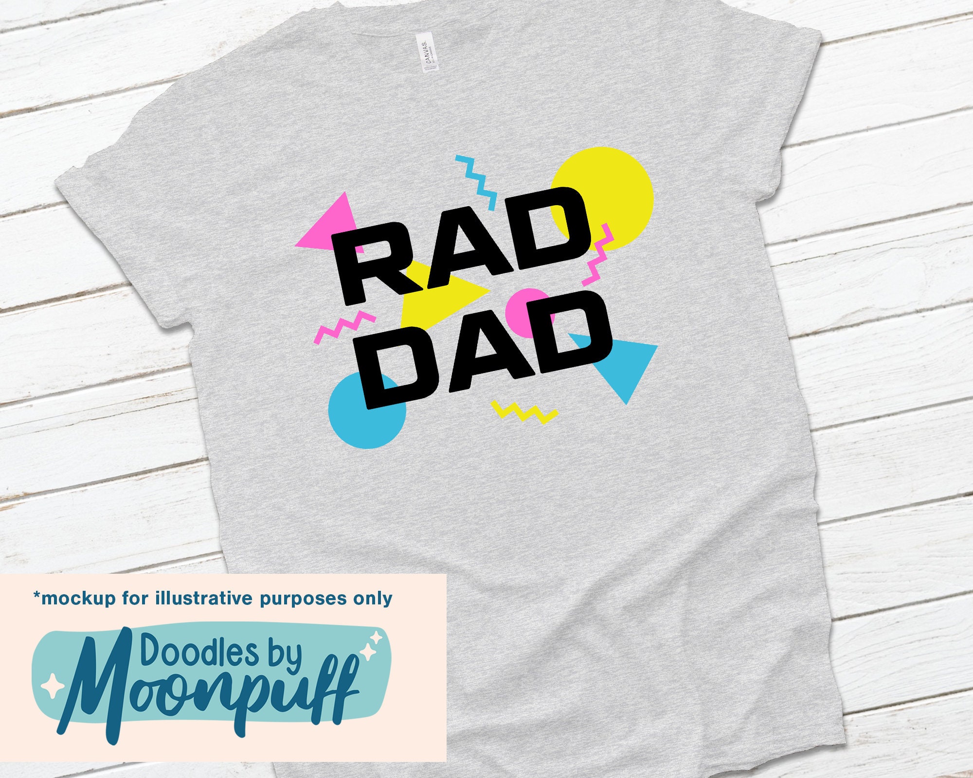 RAD DAD 80's Style Design Layered Cut File SVG - Etsy