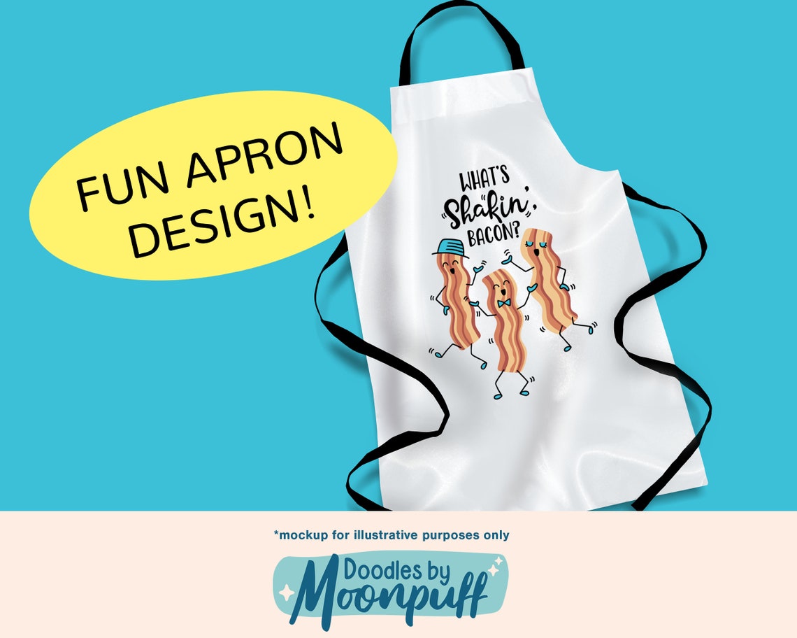What's Shakin' Bacon SVG Craft File Clipart Apron - Etsy