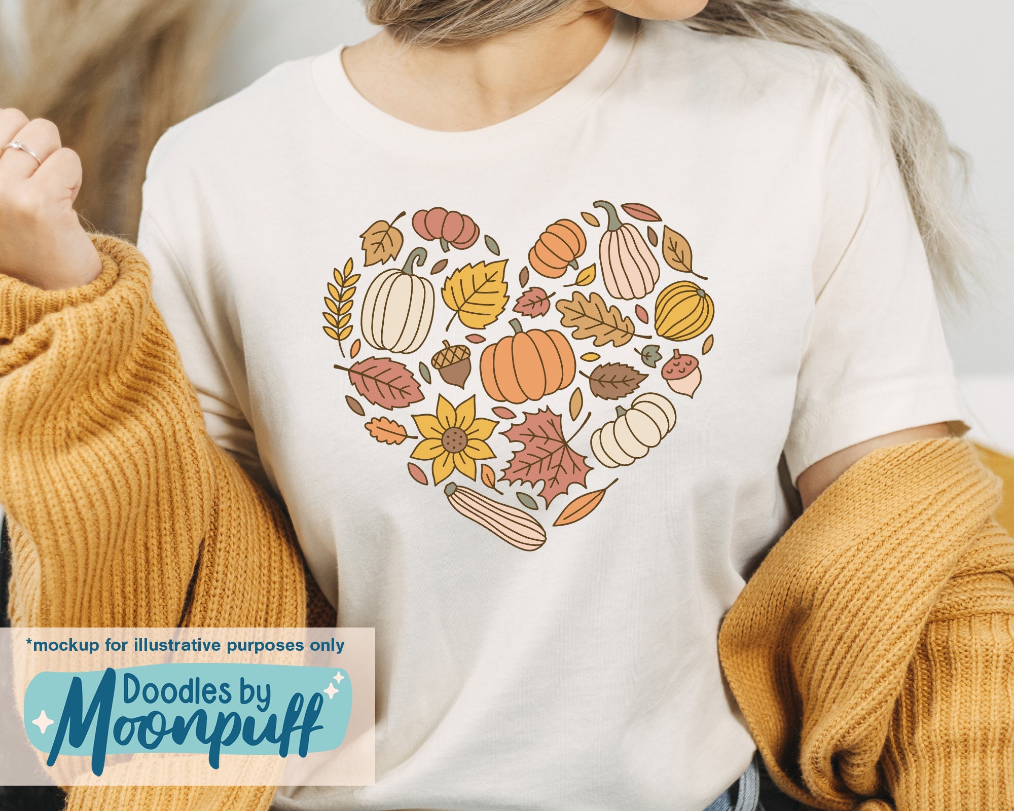Autumn Heart in Muted Color Sublimation Design Cute Fall PNG - Etsy