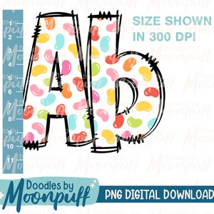 Jelly Beans Doodle Alphabet Letters Transparent Pngs, Jellybeans ...