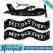 Best Dad Ever Airplane Message SVG Cut File, Fathers Day Plane Sky ...