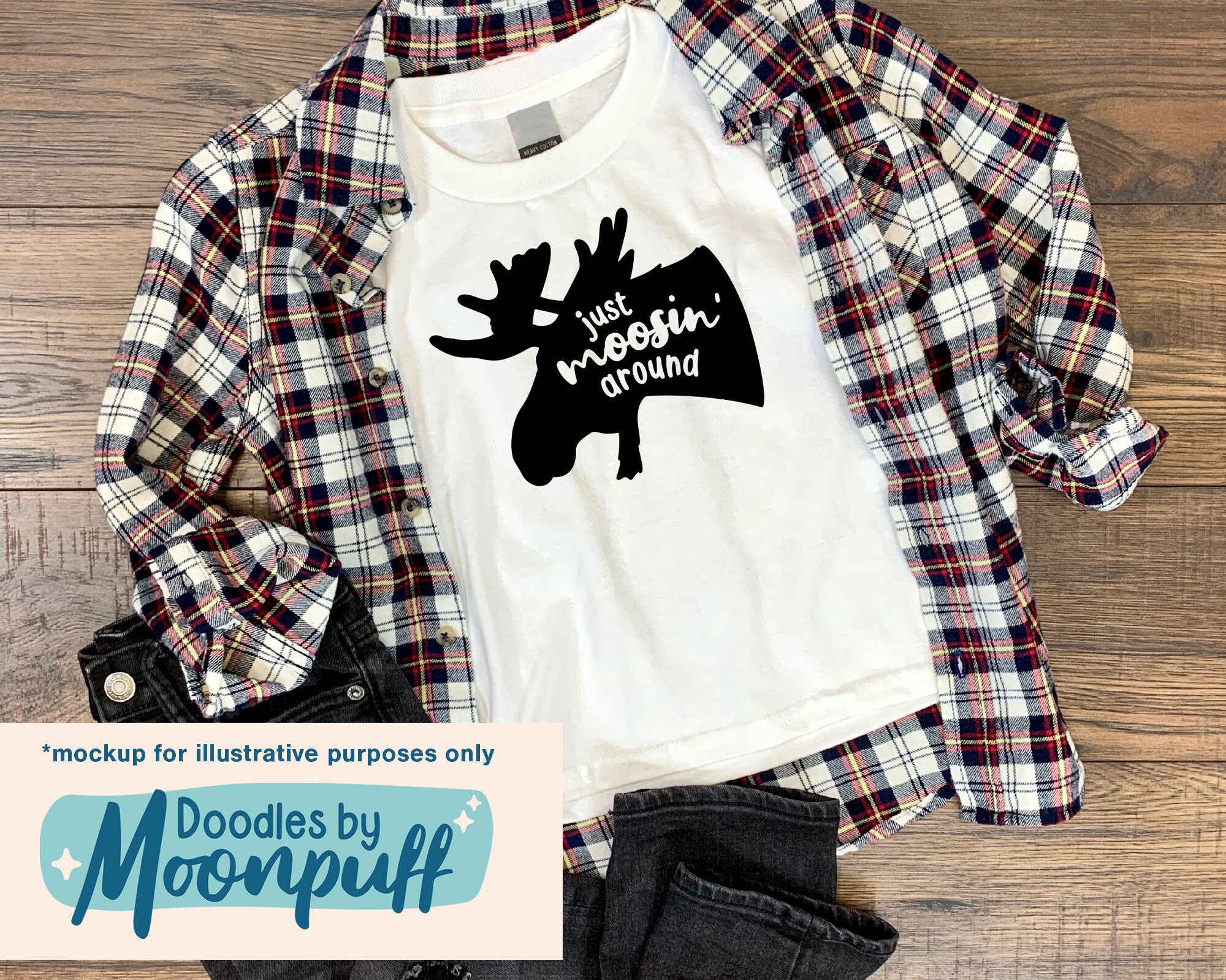 Just Moosin' Around SVG Cut File Just Messing Around | Etsy