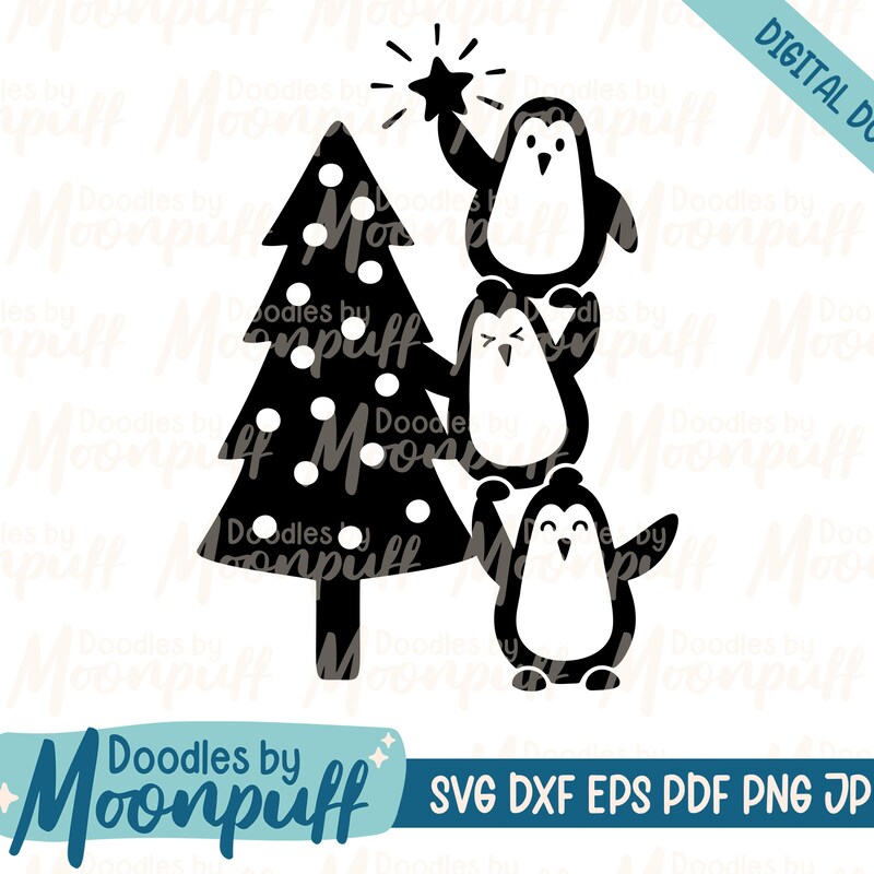 Christmas Penguin Svg - Etsy