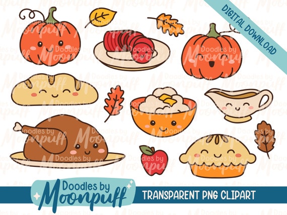 Cute Thanksgiving Feast Clip Art