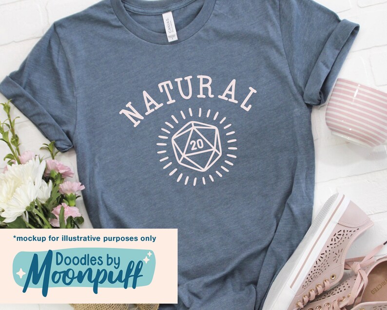 Natural 20 Tabletop RPG Hand-drawn D20 SVG Cut File Nerdy | Etsy