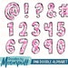 Pink Cow Print Doodle Alphabet Letters Transparent Pngs, Sublimation ...