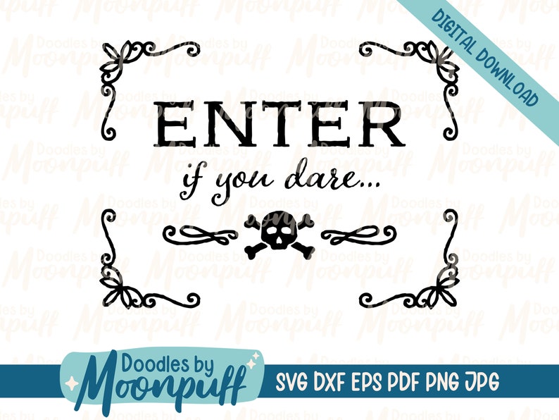 Enter If You Dare... SVG Cut File Halloween Decoration | Etsy