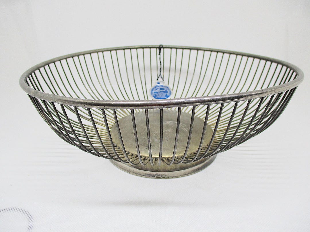 Vintage Silver Plated Wire Basket by Leonard Silver ~ Hong Kong - Etsy