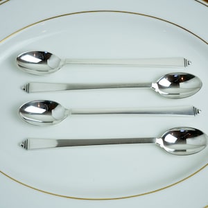 Georg Jensen Pyramid Sterling Silver Iced Tea Spoon / Vintage Art Deco ...