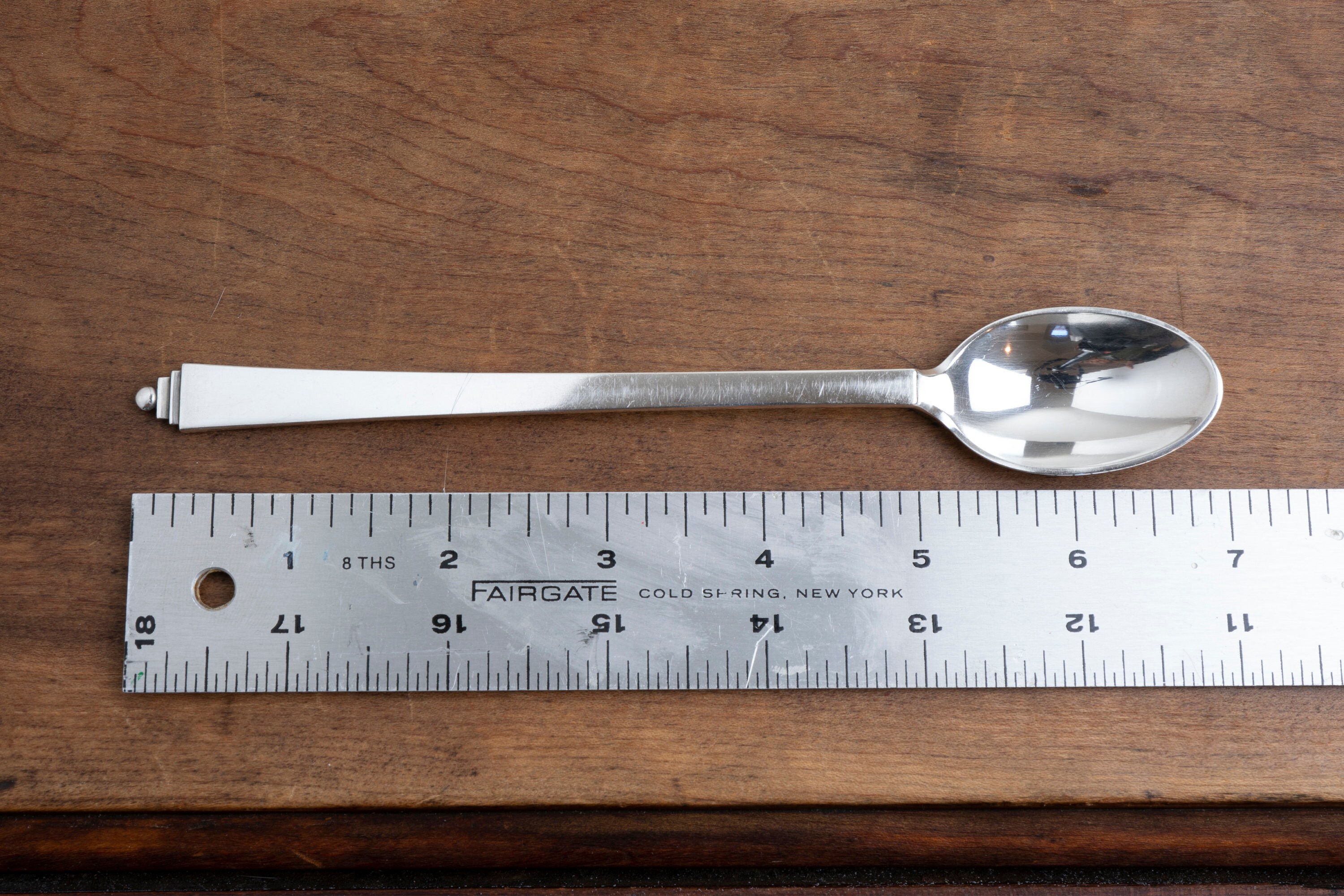 Georg Jensen Pyramid Sterling Silver Iced Tea Spoon / Vintage Art Deco ...