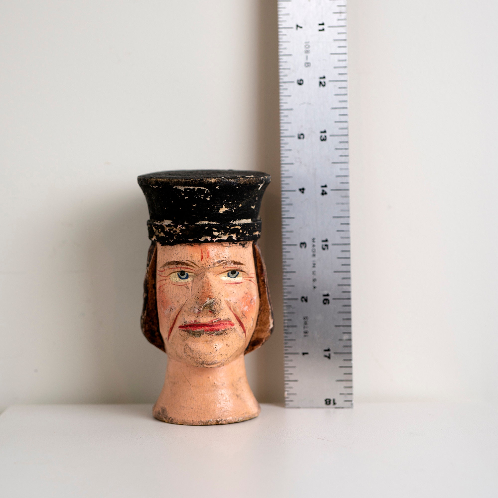 Antique Hand Puppet Head Carved Wood Punch and Judy - Etsy