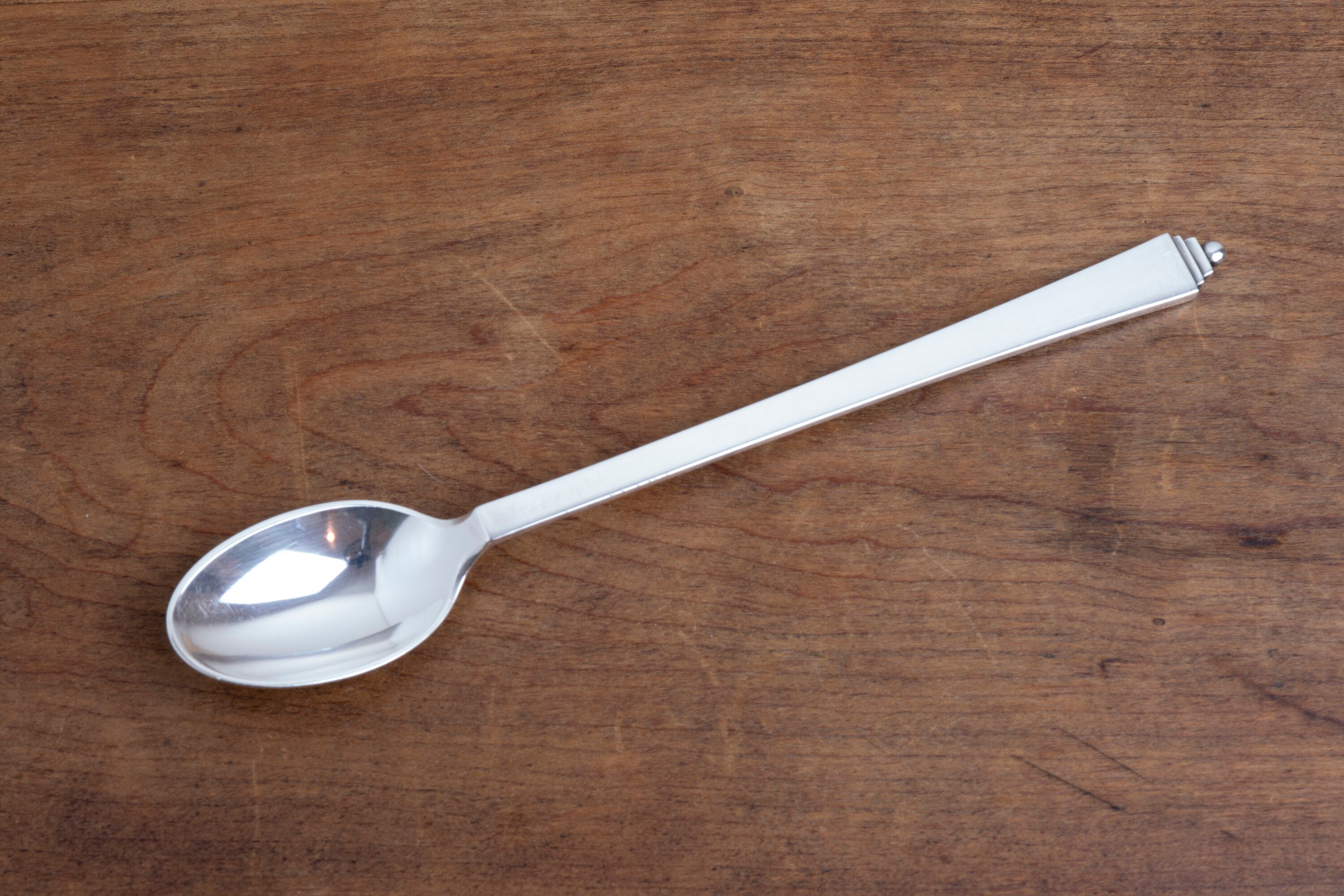 Georg Jensen Pyramid Sterling Silver Iced Tea Spoon / Vintage Art Deco ...