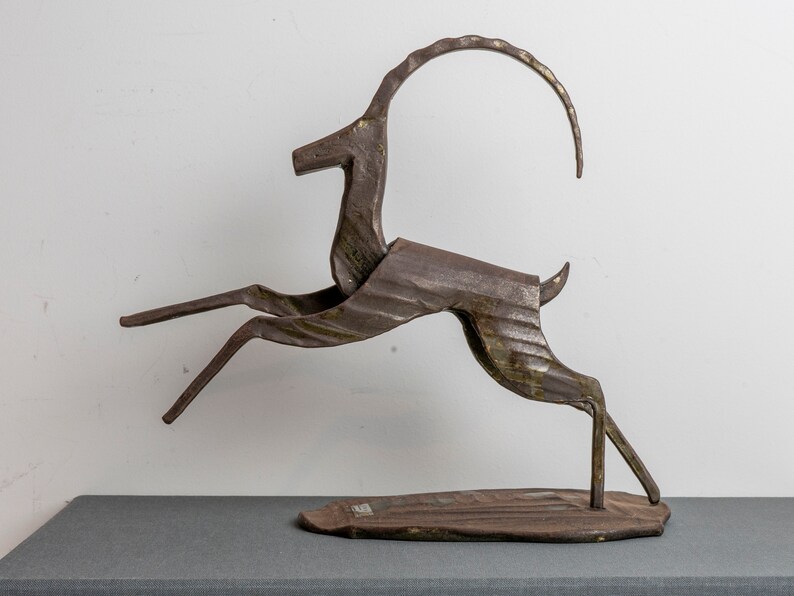 Vintage Metal Figure Ibex or Antelope Metal Sculpture Animal Motif - Etsy