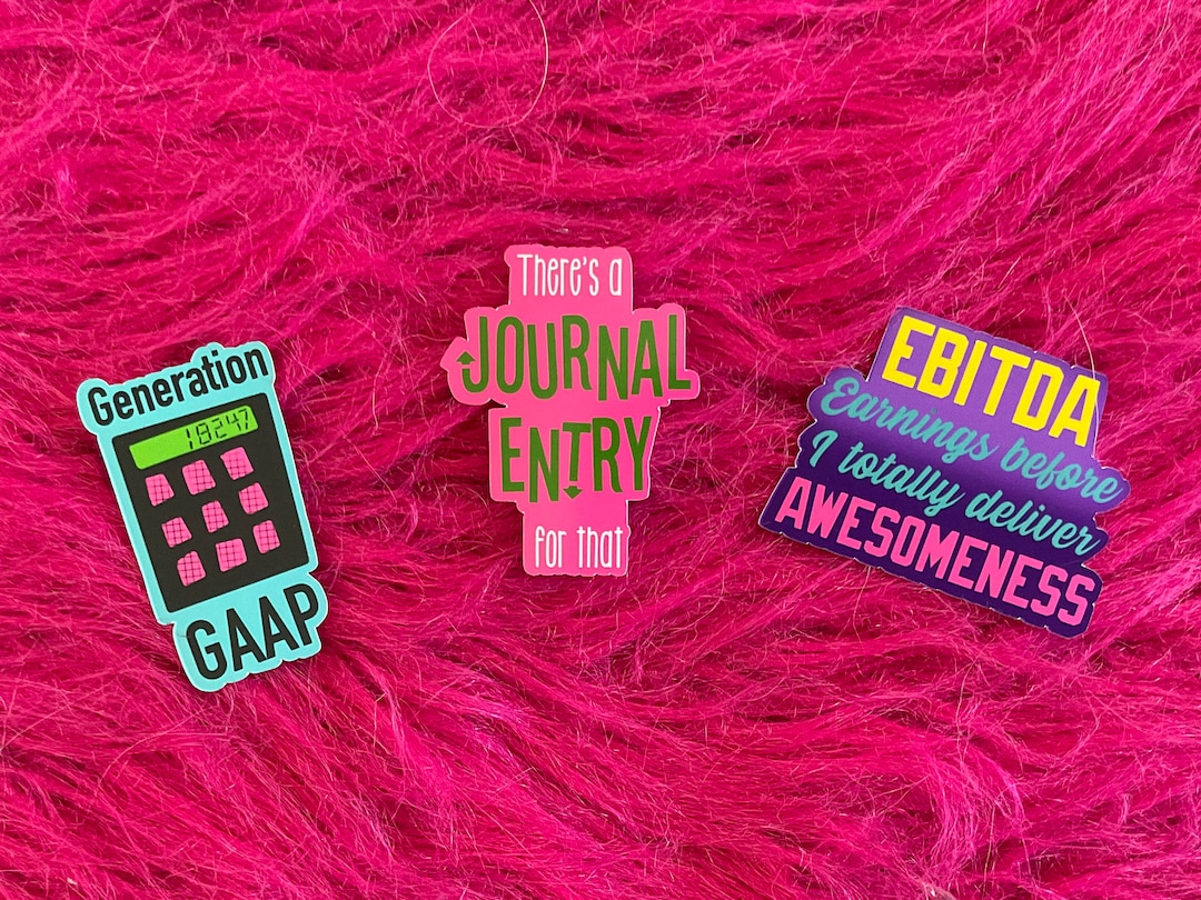 Accounting Stickers, CFO CPA Bookkeeper Sticker, Journal Entry Ebitda ...