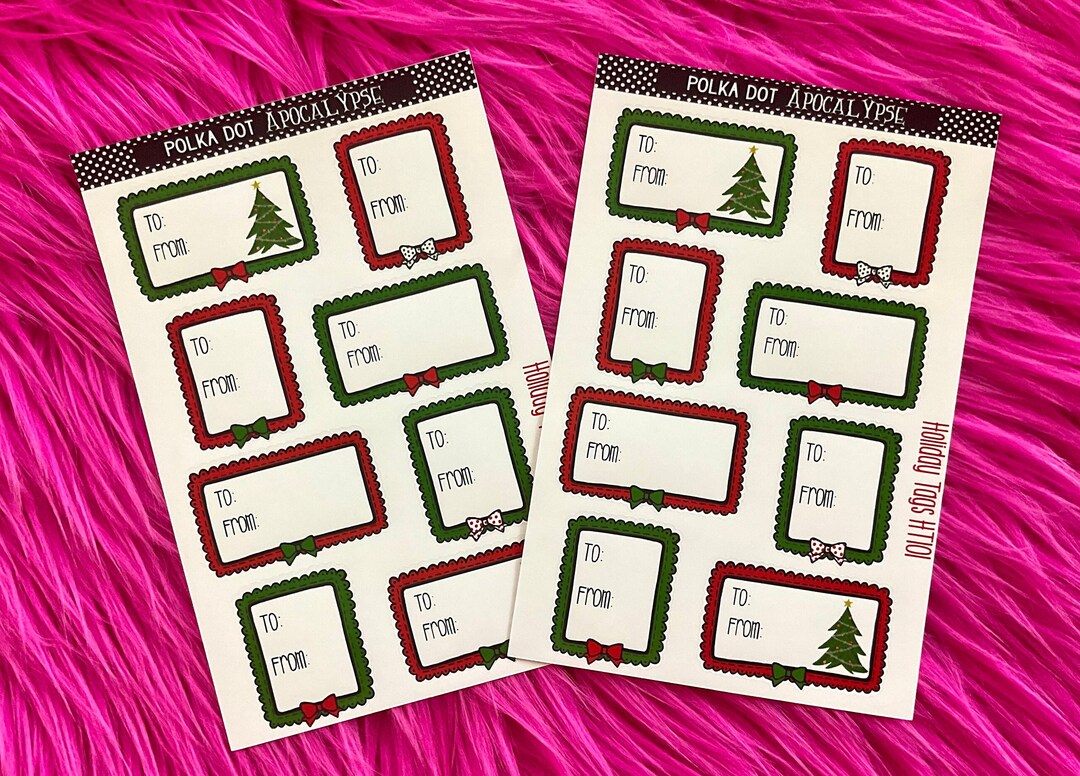 Christmas Tags Handmade, Secret Santa Stickers, Wrapping Supplies ...