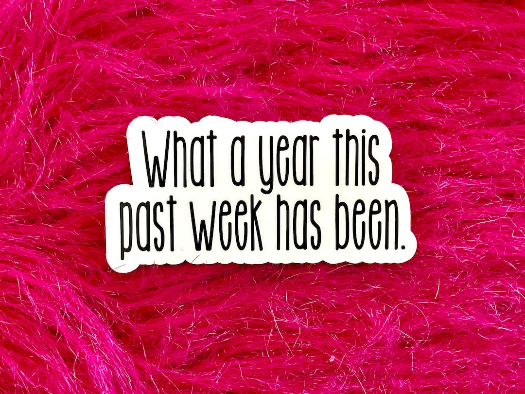 What a Year This Week Has Been Funny Sticker, Sarcastic Gift for Best ...
