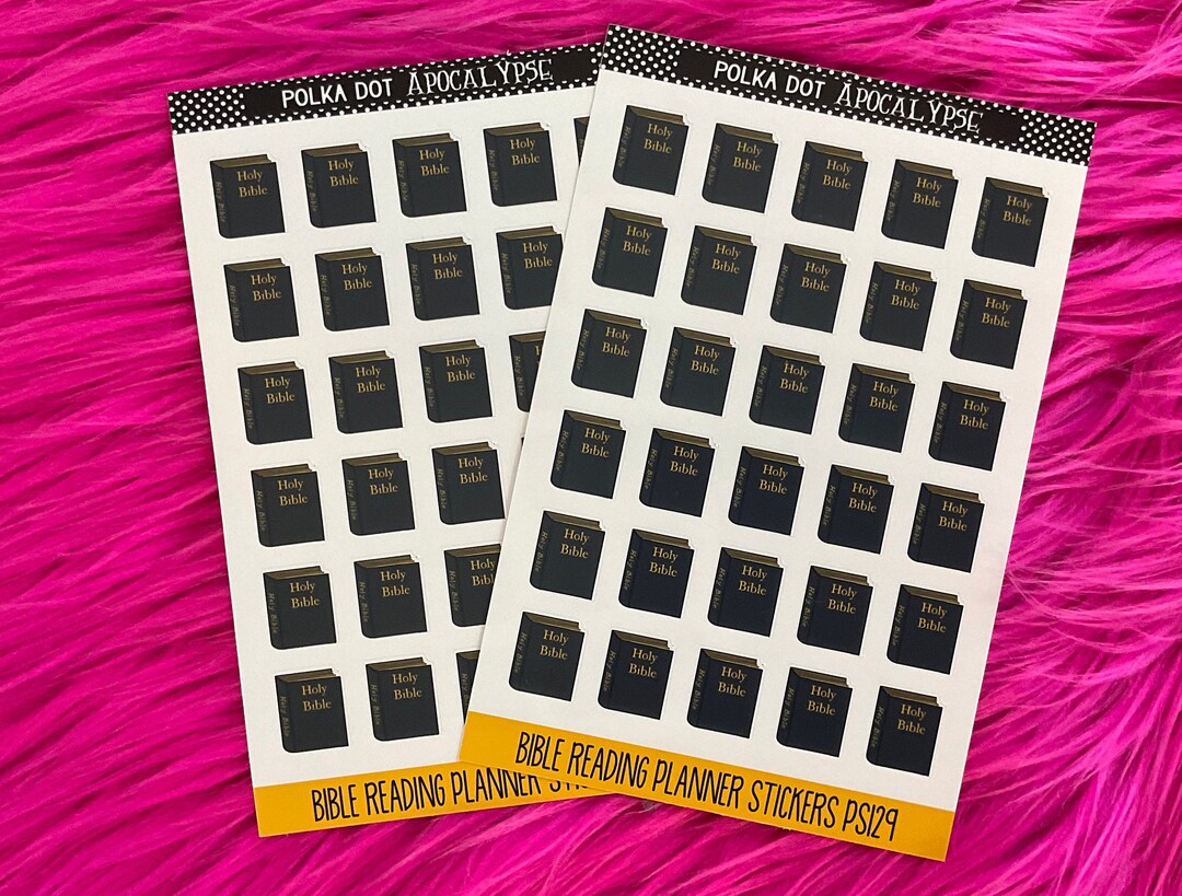 Bible Reading Tracking Stickers, Kiss Cut Bible Planner Sheet, Bible ...