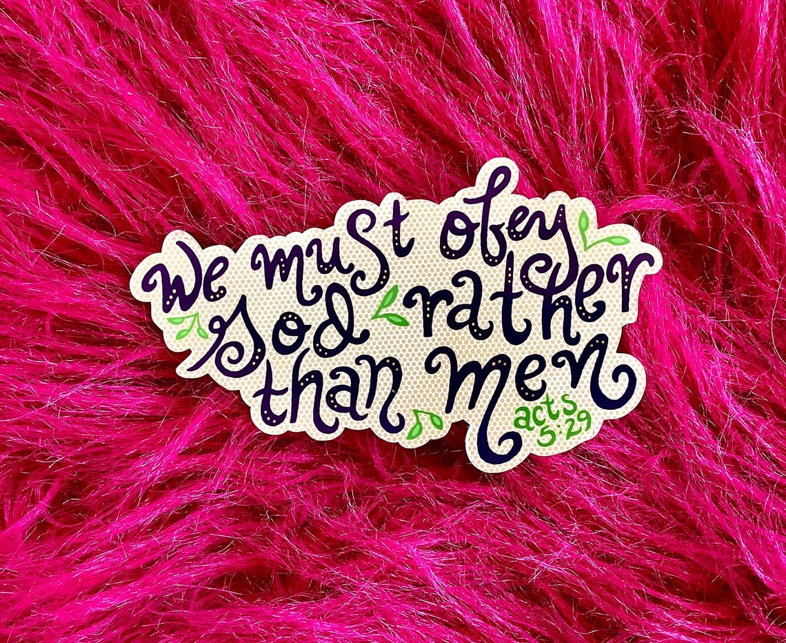 Bible Verse Sticker We Must Obey God Scripture Verse - Etsy