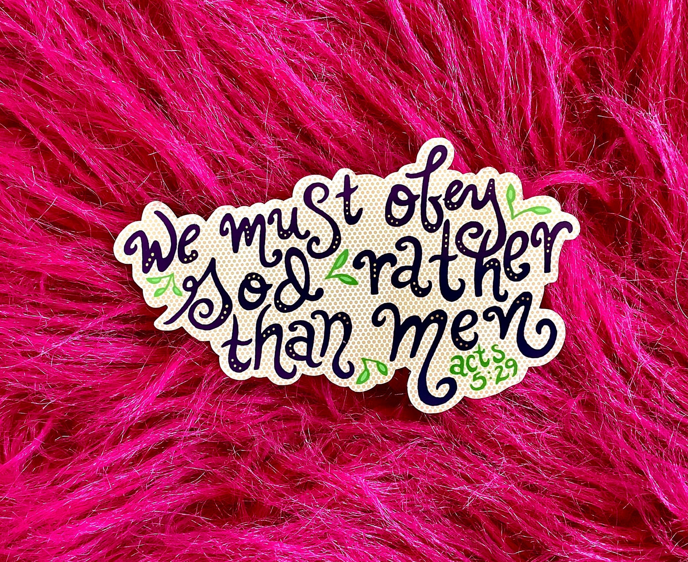 Bible Verse Sticker We must obey God Scripture Verse | Etsy