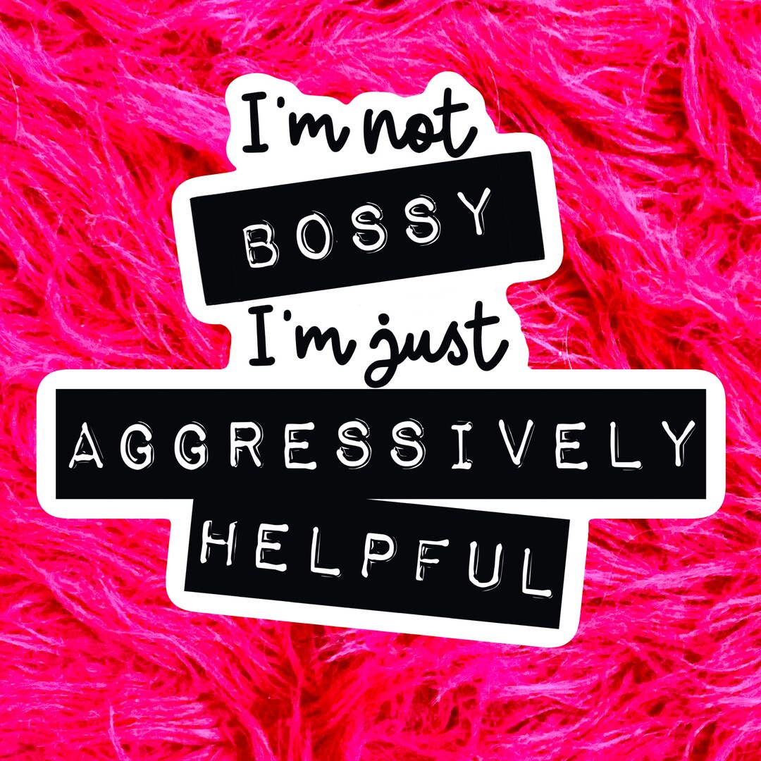Funny Sticker Gift for Best Friend, I’m Not Bossy Just Aggressively ...