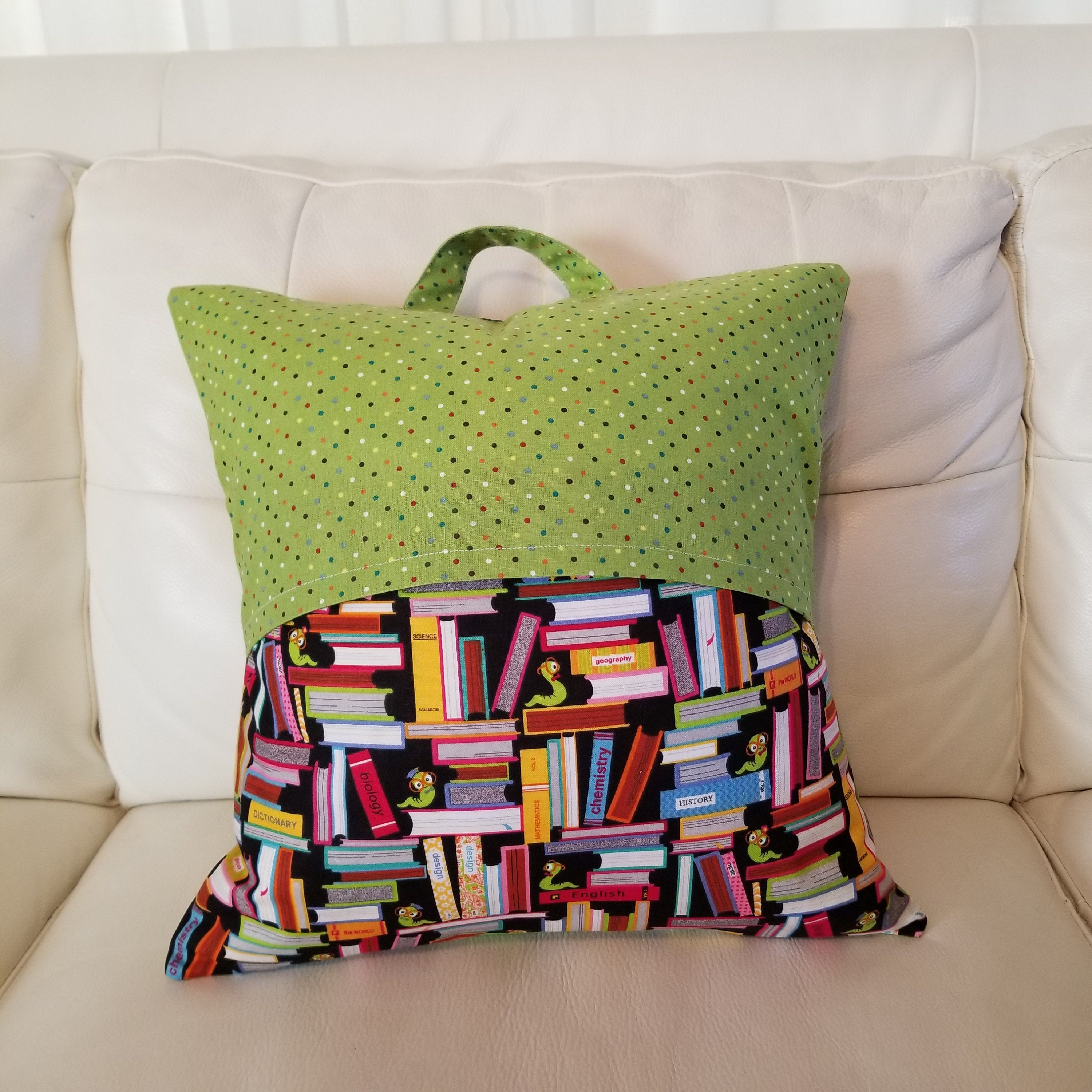 GREAT GIFT IDEA the Bookworm Reader's Pillow for Home or Travel, Book ...