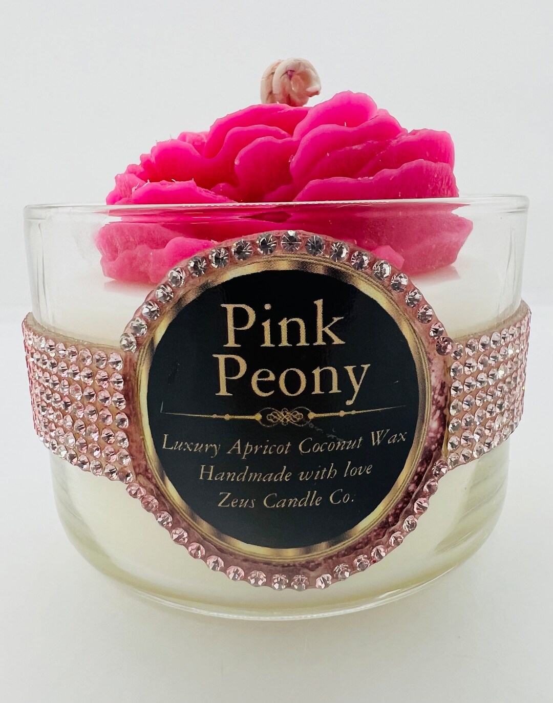 Peony Candle Flower Candle Pink Peony Flowers Natural Candles Cute Mini ...