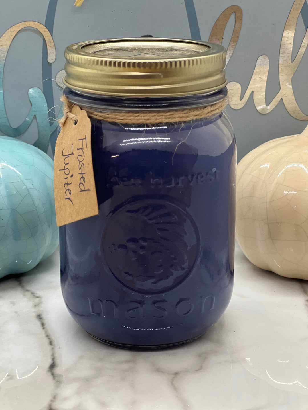 12 Oz Purple Frosted Jupiter Mason Jar Candle - Etsy