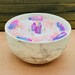 Marble Bowl Candle With Crystals and Stones Cotton Candy Crystals ...