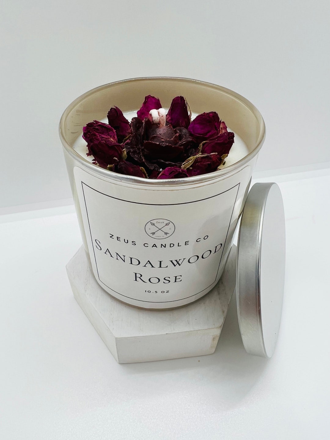 Sandalwood Rose Candle Rose Candle Candle Decor-soy Candle - Etsy
