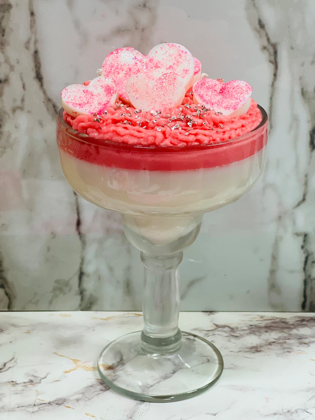 Dessert Candle Pink Candle Heart Candle Camellia Sugar Candle Rose Gold ...