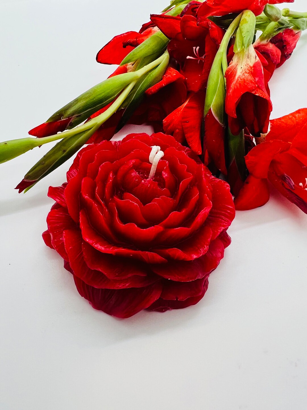 Peony Candles Beeswax Candles Flower Candles Peony Beeswax Candles ...