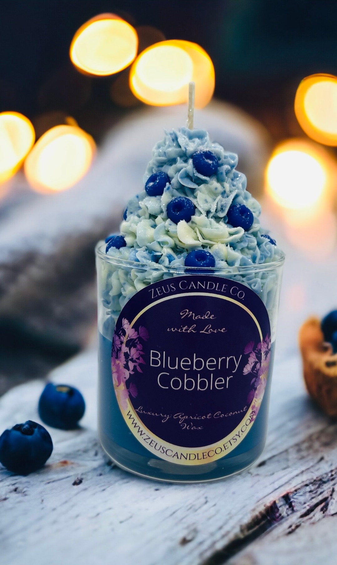 Blueberry Candle Blueberry Cobbler Candle Blueberry Cheesecake Candles Dessert Candles Candle ...
