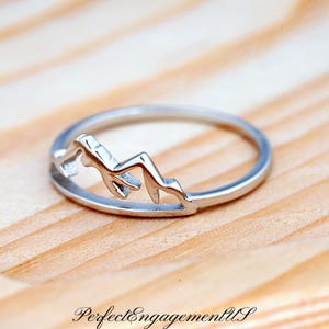 Mountains Ring | Solid 925 Sterling Silver Mountain Range Ring | Trendy ...
