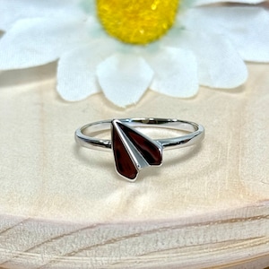 Paper Airplane Design Ring Solid 925 Sterling Silver Paper Plane Ring ...