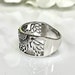 Sunflower With Leaves Statement Ring | Solid 925 Sterling Silver Flower ...