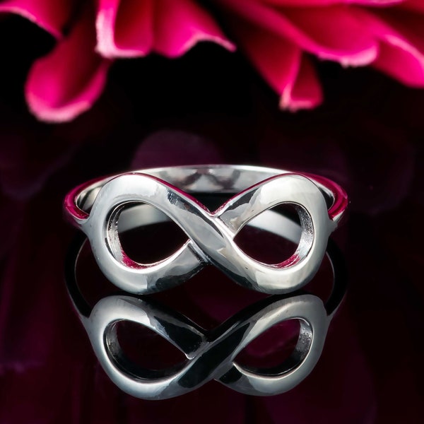 Silver Infinity Ring - Etsy