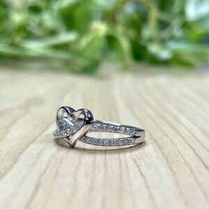 Infinity Heart CZ Ring Solid 925 Sterling Silver Love - Etsy