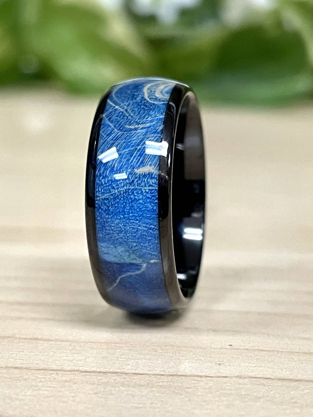 Men's Black IP Dome Acure Wood Stain Stabilized Tungsten - Etsy