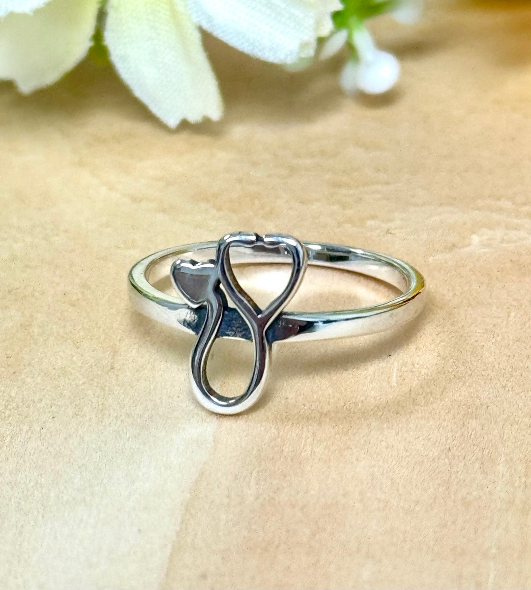 Heart Stethoscope Stackable Ring Solid 925 Sterling Silver Ring for ...