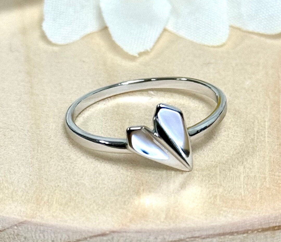 Paper Airplane Design Ring Solid 925 Sterling Silver Paper Plane Ring ...