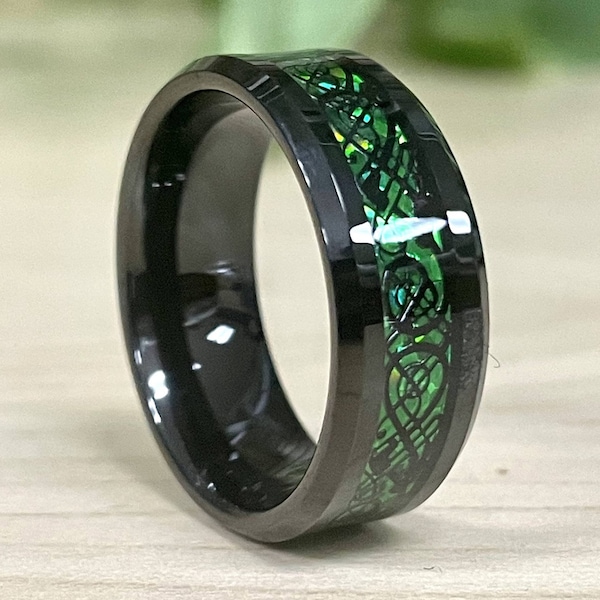 Tungsten Ring Dragon - Etsy