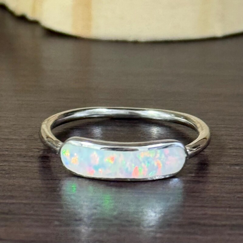 Silver Opal Ring - Etsy