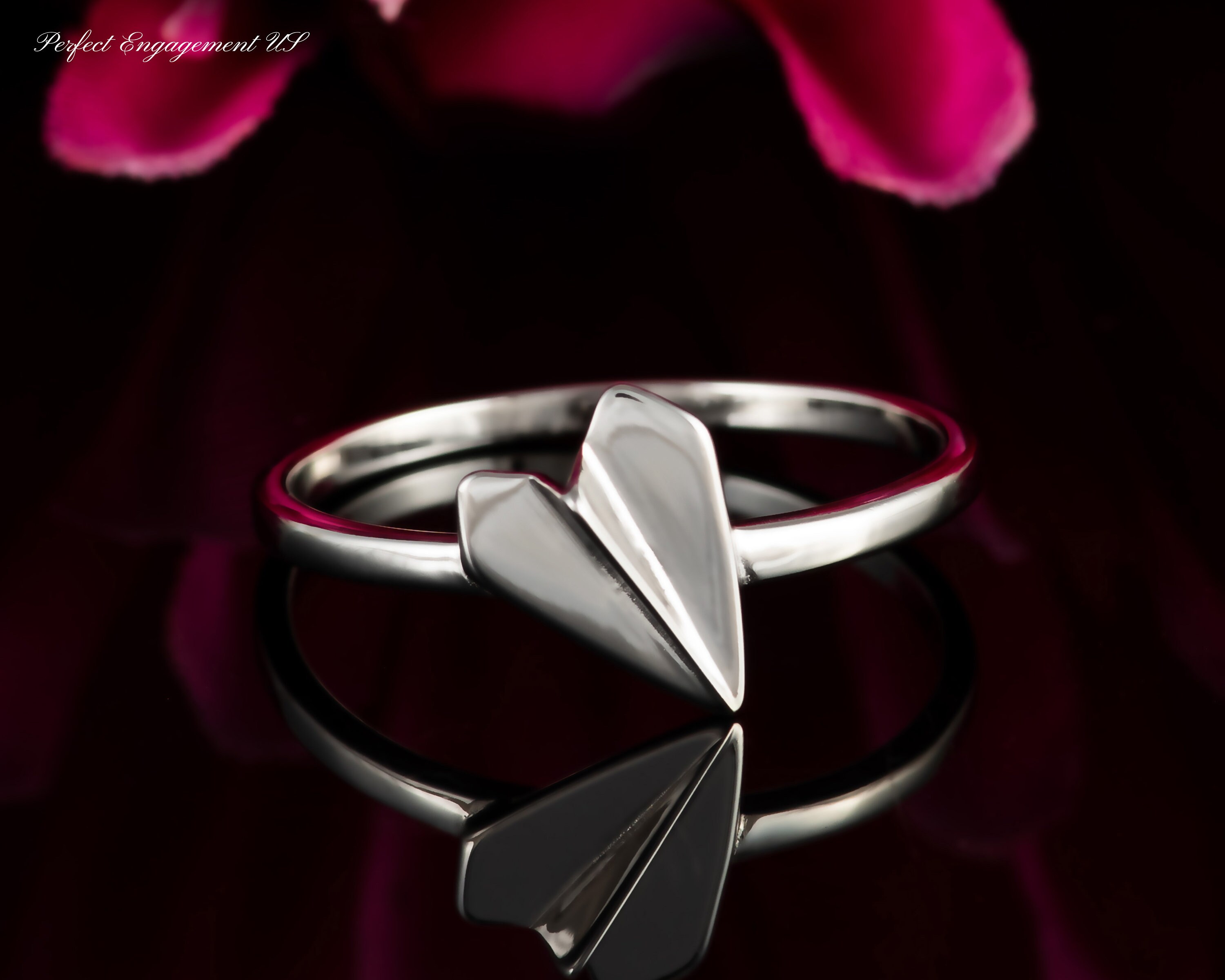 Paper Airplane Design Ring Solid 925 Sterling Silver Paper - Etsy