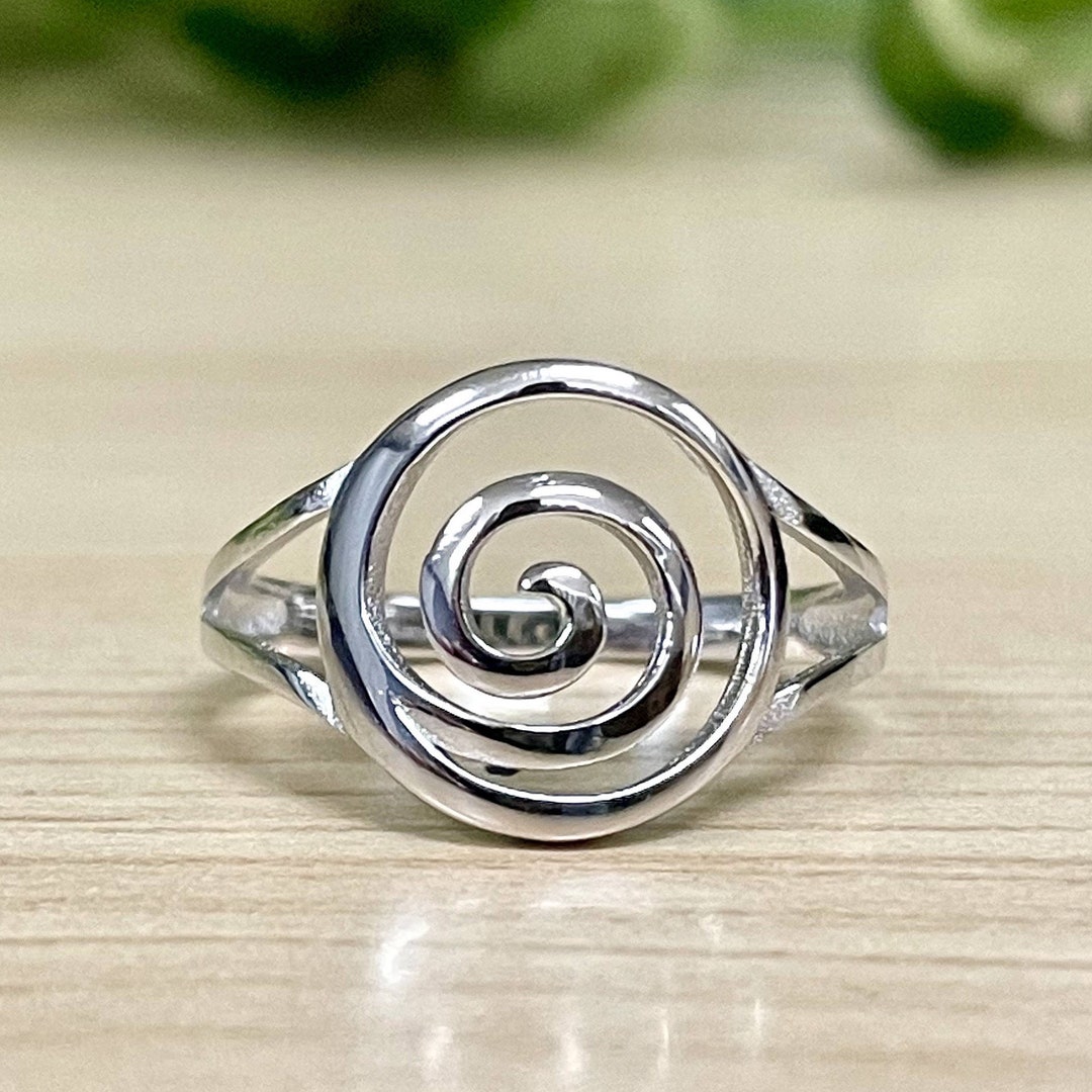 Spiral Statement Ring Solid 925 Sterling Silver Ring - Etsy