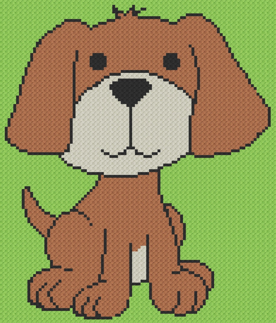 Happy Puppy Mini C2C Graphgan Pattern - Instant Download - Etsy Canada