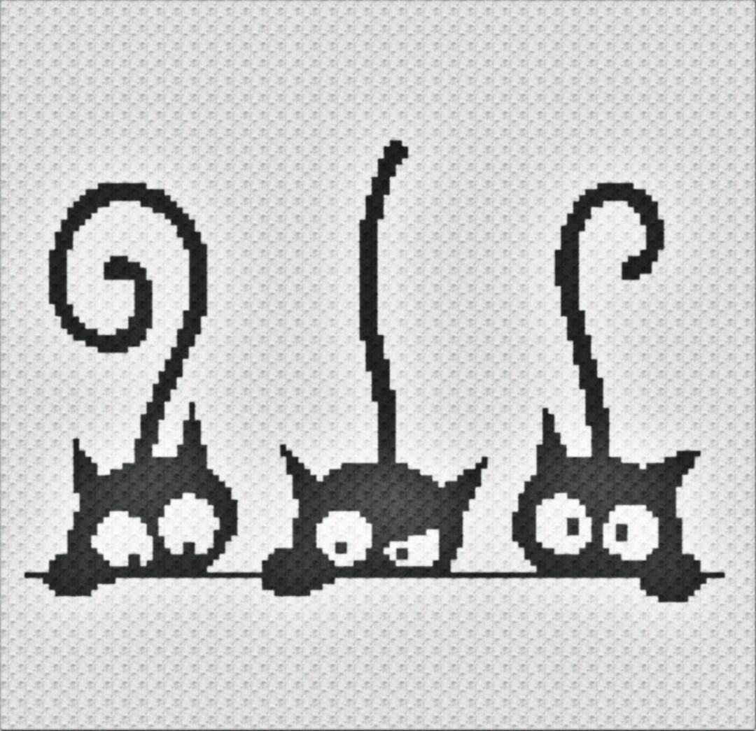 Cheeky Cats Mini C2C Graphgan Pattern Instant Download - Etsy