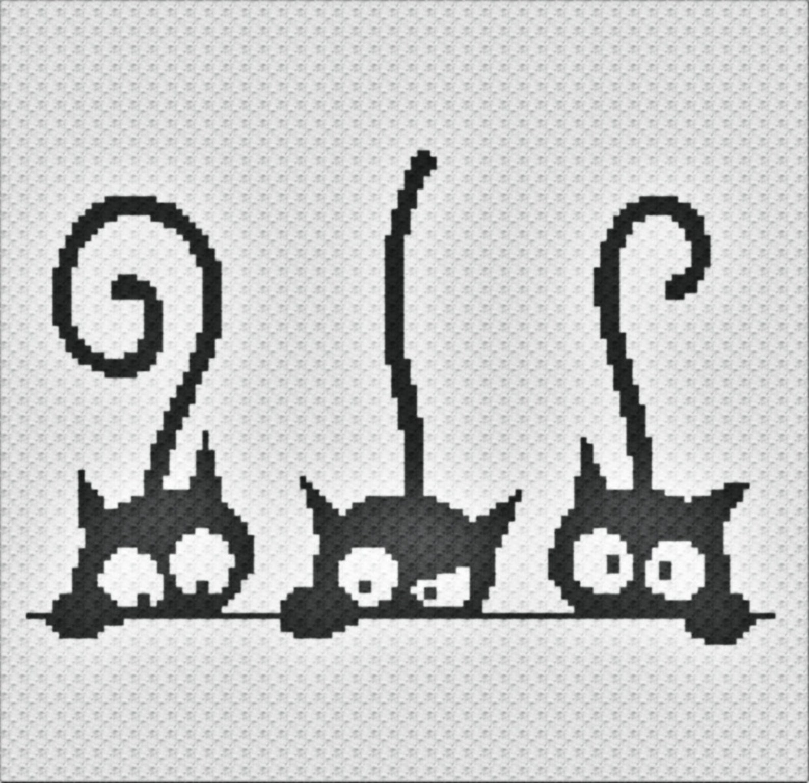 Cheeky Cats Mini C2C Graphgan Pattern Instant Download - Etsy