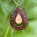 Handmade Coconut Shell Teardrop Pendant Necklace: Sustainable Beachy ...