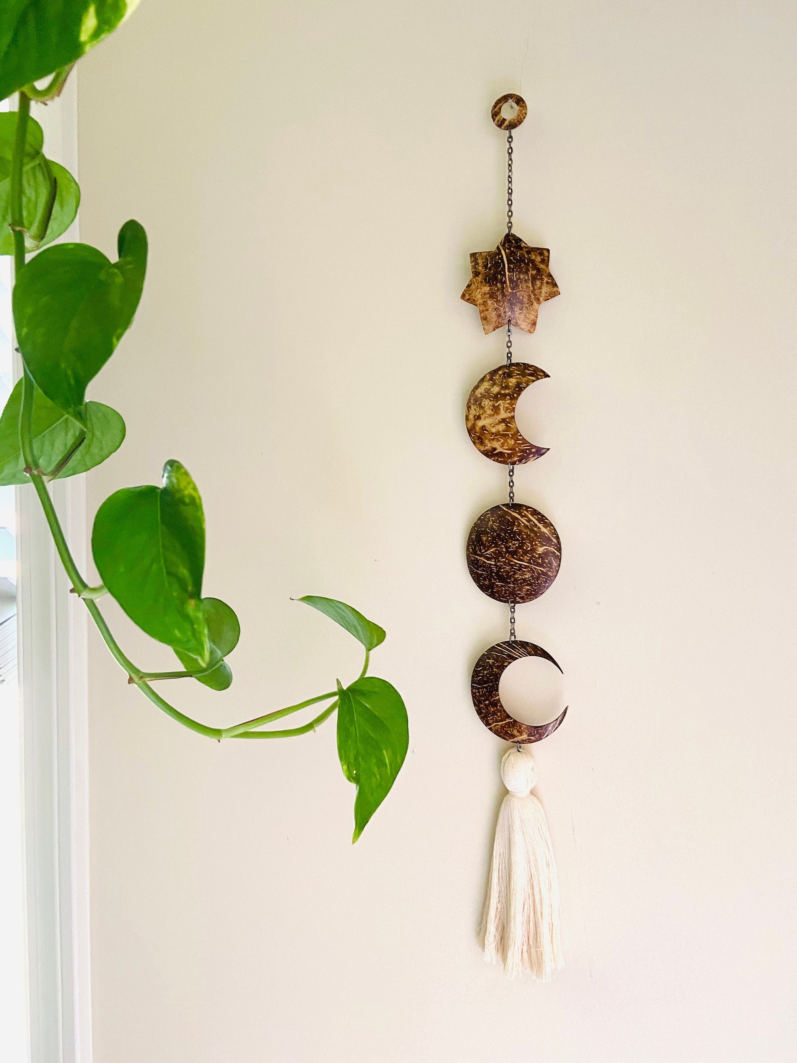 Boho Wall Decor, Moon Phase Wall Hanging, Boho Bedroom, Macrame Wall ...